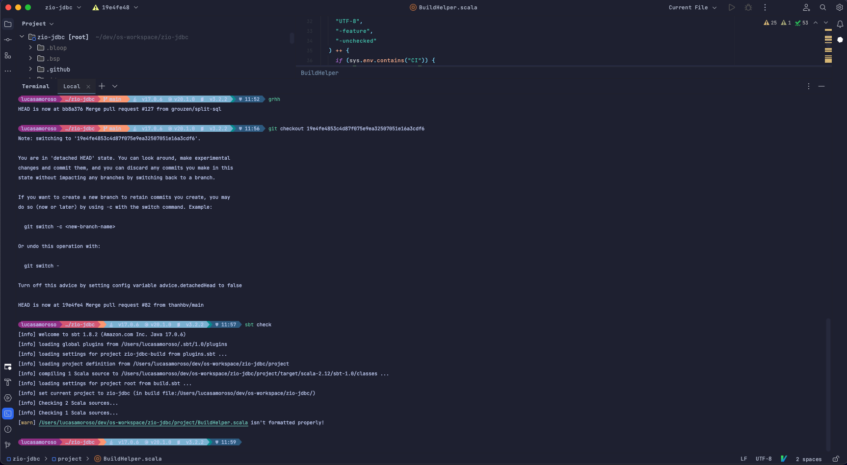 The automated lint process stops due to problems in project/BuildHelper.scala · Issue #99 · zio ...