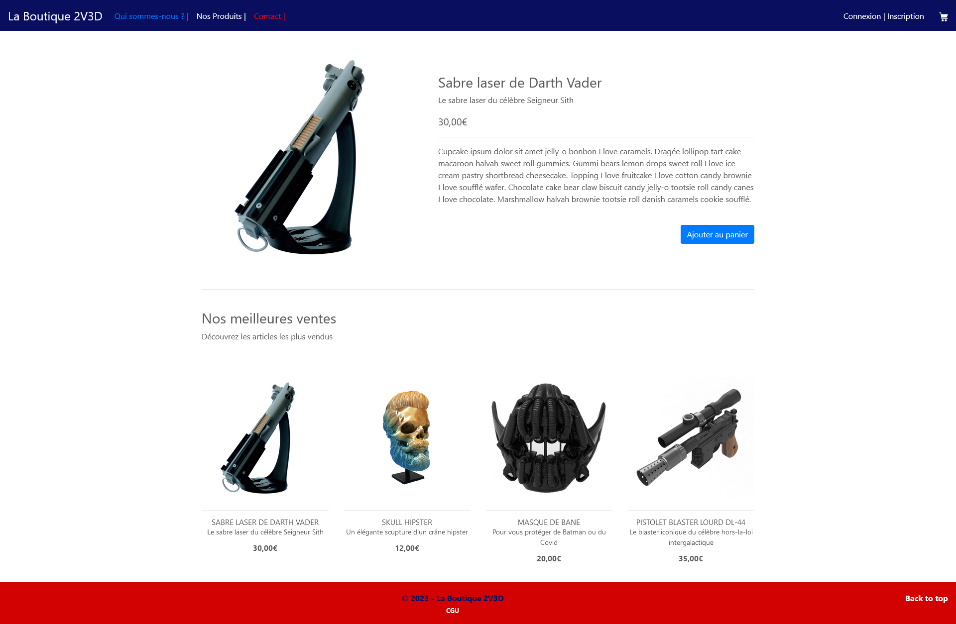 GitHub - Valentin0u/La-Boutique-2V3D: Ce projet de site e-commerce est le rendu final pour l ...