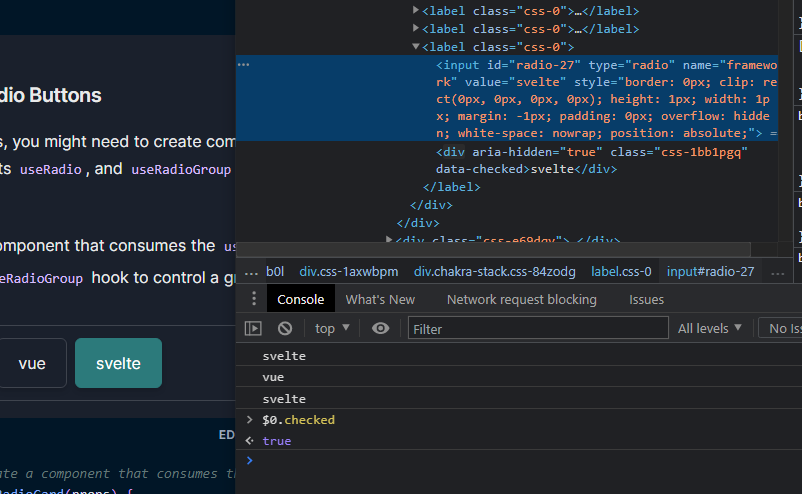 Custom Radio Does Not Update Input Checked Value · Issue 4339 · Chakra Uichakra Ui · Github 7269