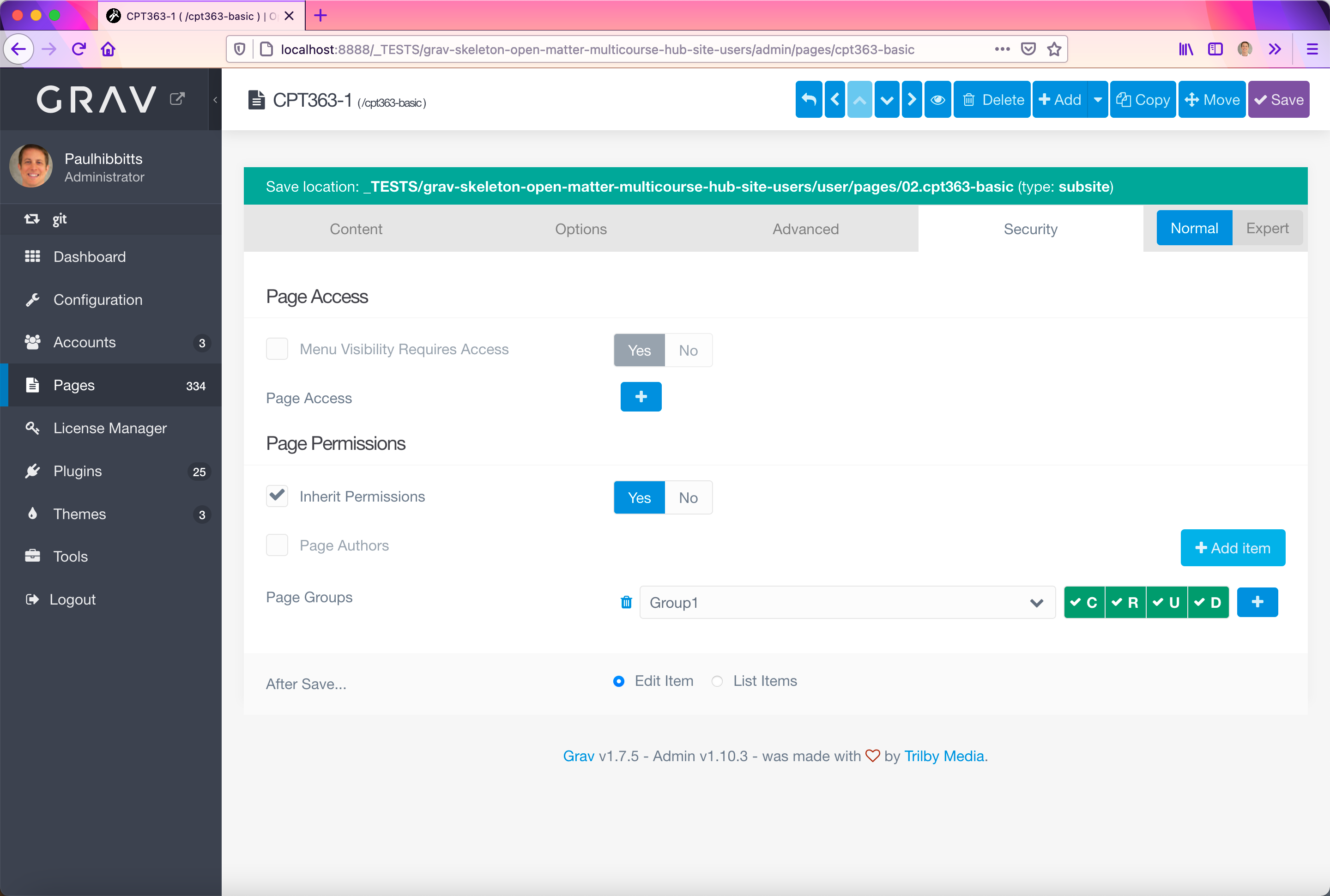 Grav 1.7 User management/groups error message · Issue #2053 · getgrav/grav-plugin-admin · GitHub