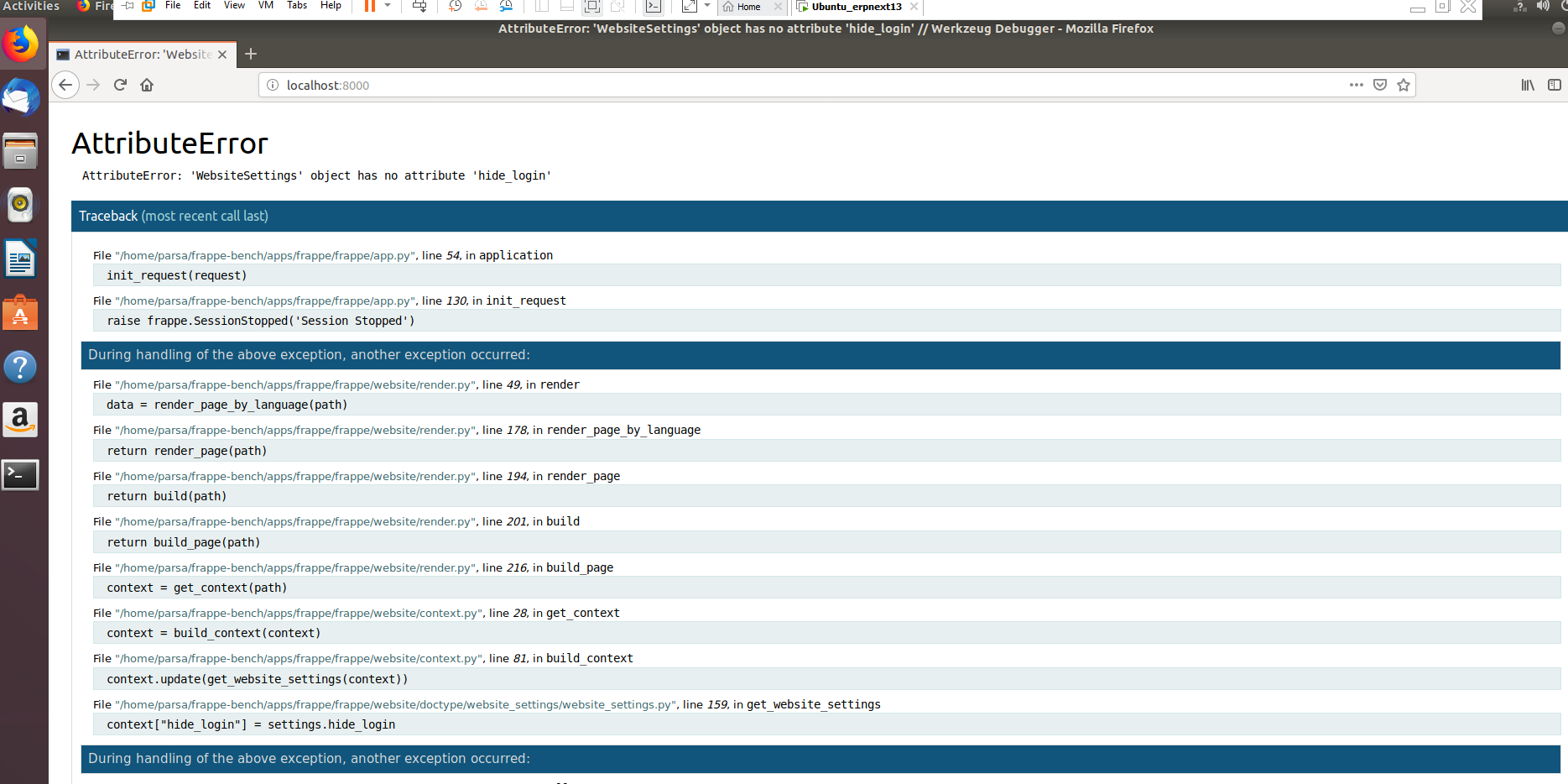[V13] startup problem · Issue #25253 · frappe/erpnext · GitHub