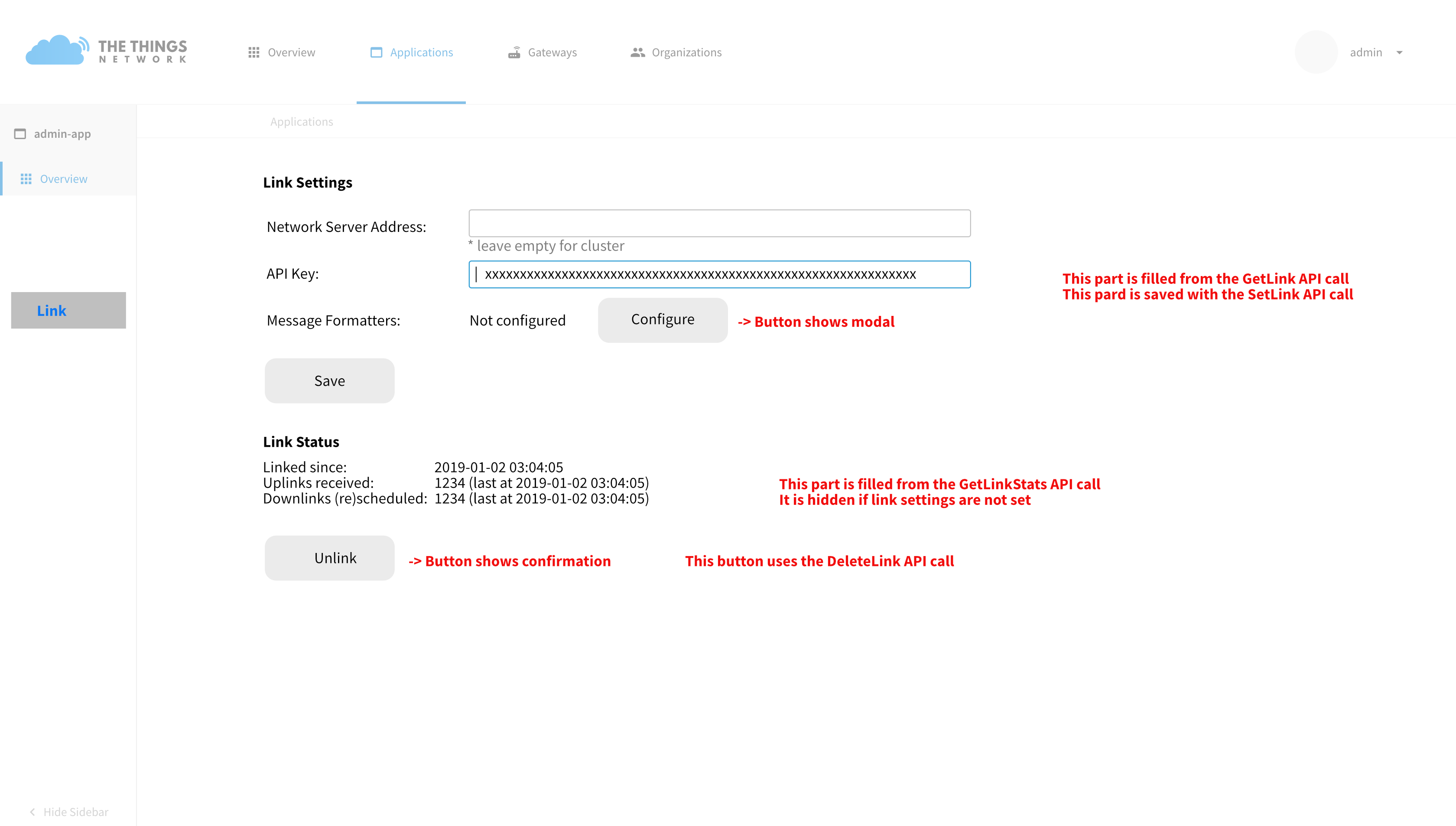 Application Link management · Issue #214 · TheThingsNetwork/lorawan-stack · GitHub