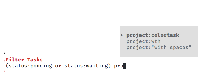 Autocomplete won't work with spaces in project name · Issue #369 · kdheepak/taskwarrior-tui · GitHub