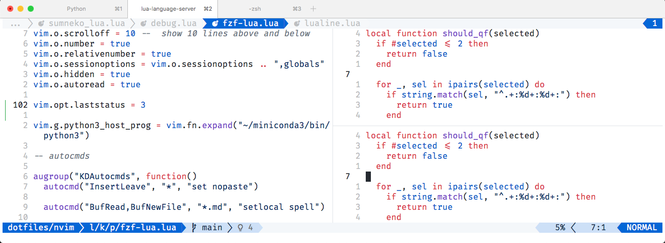 Feat: global statusline support · Issue #611 · nvim-lualine/lualine.nvim · GitHub