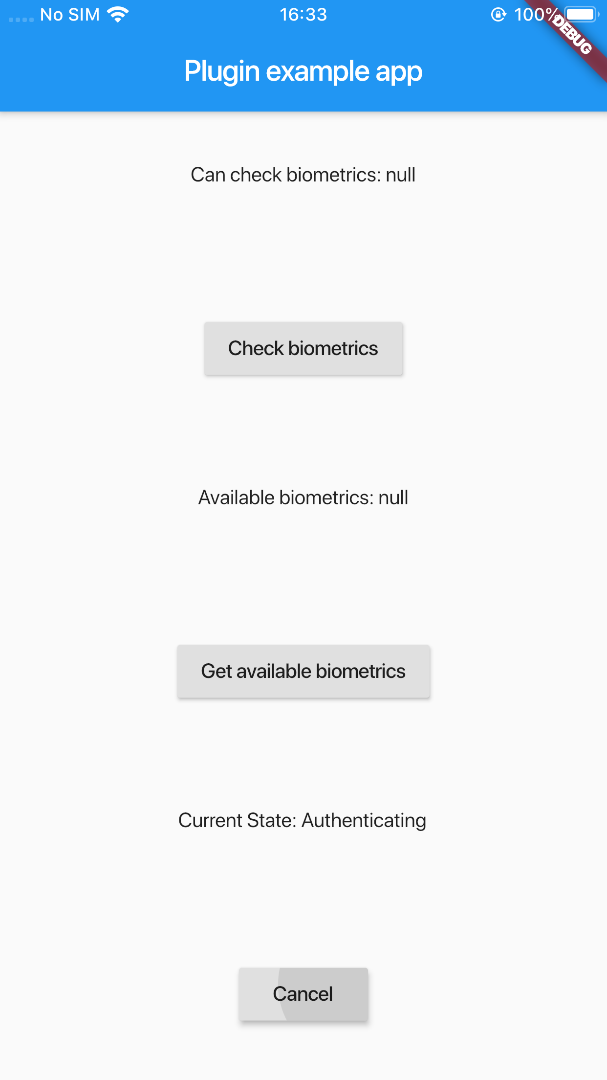 local_auth: ^0.6.1: On iOS device Authentication dialog is not ...