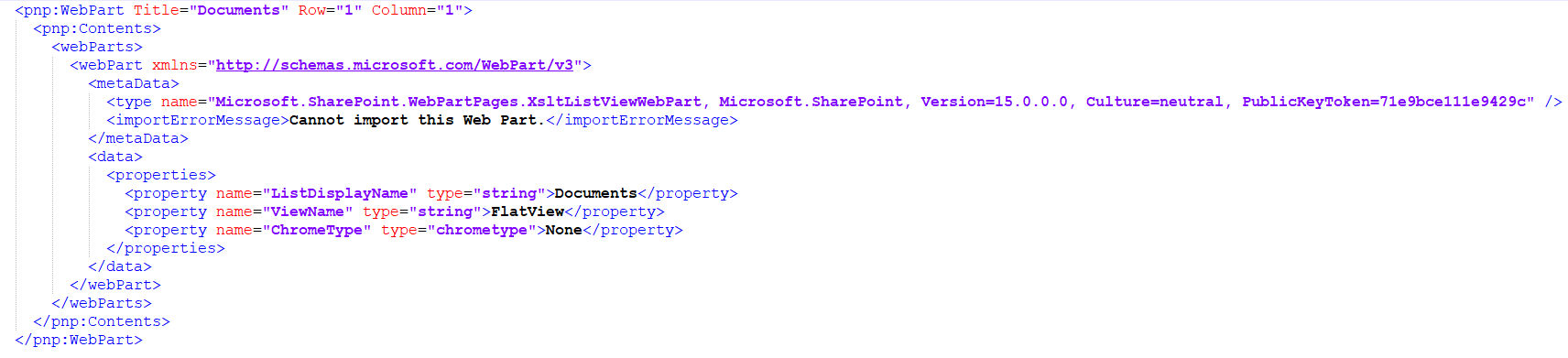 XsltListViewWebPart unable to provision flat library (show all items without folders) view web ...