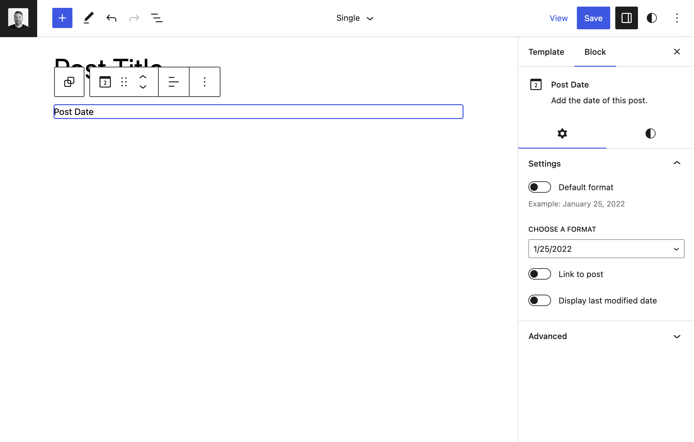 Add date formatting to the Post Date block placeholder · Issue #49316 ...