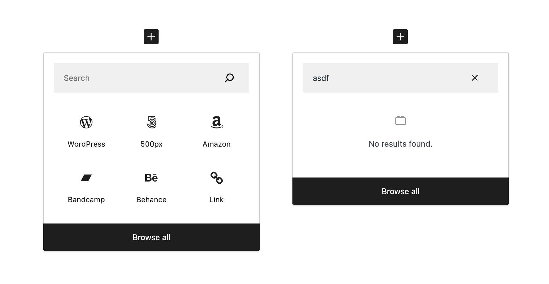 Improve alignment of block inserter search and close icons · Issue #49756 · WordPress/gutenberg ...
