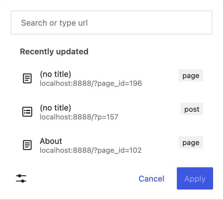 LinkControl: Remove tools controls from initial state · Issue #50886 · WordPress/gutenberg · GitHub