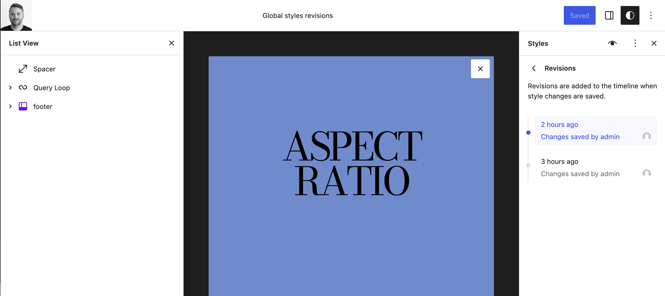Revisit The Style Revisions Header Label · Issue 51667 · Wordpress Gutenberg · Github