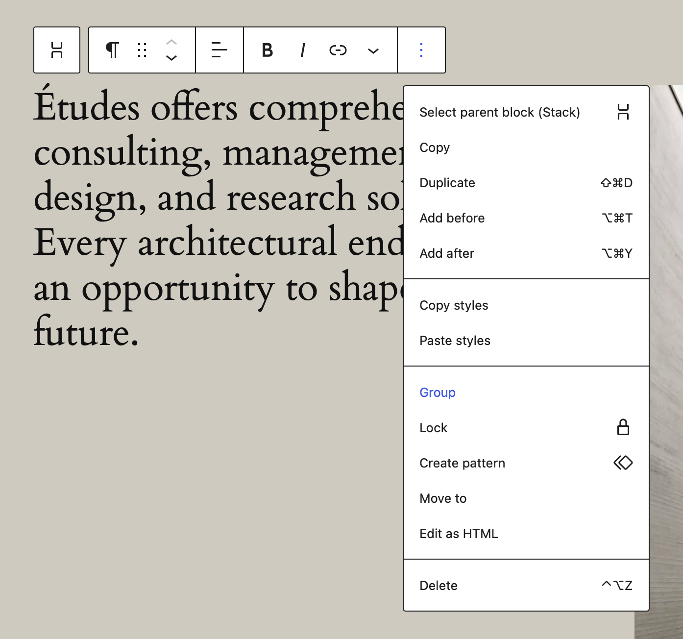 Command Palette: remove duplicated "group" related command · Issue #54883 · WordPress/gutenberg ...