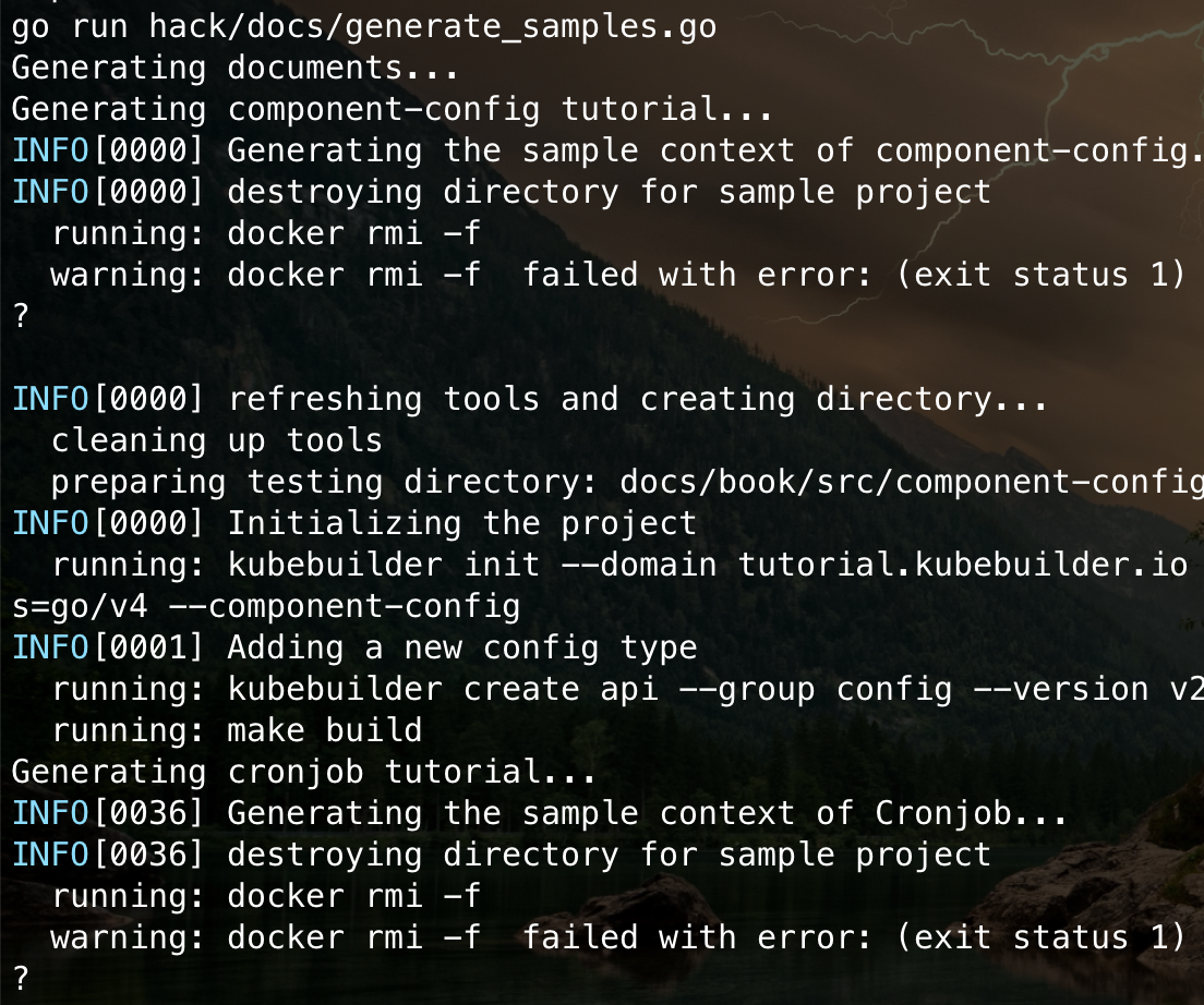 Drop Unnecessary Steps And Better Logging When Generating Docs · Issue 3435 · Kubernetes Sigs