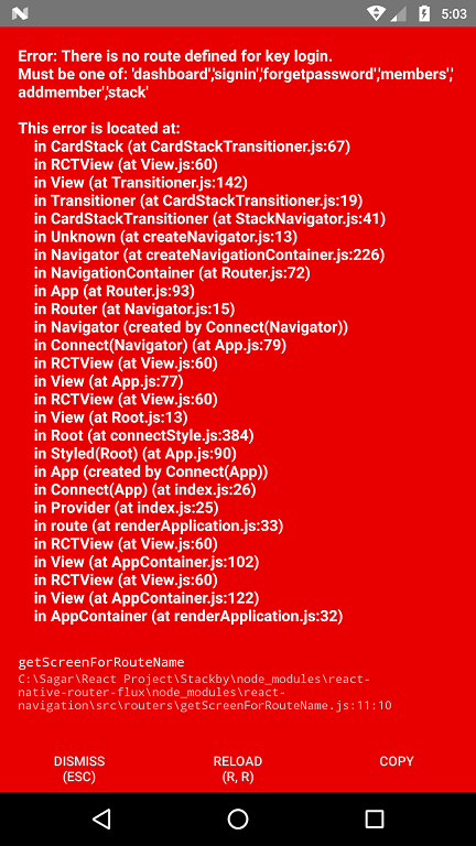 There Is No Route Defined For Key When Opening Page Second Time · Issue 3104 · Aksonov React