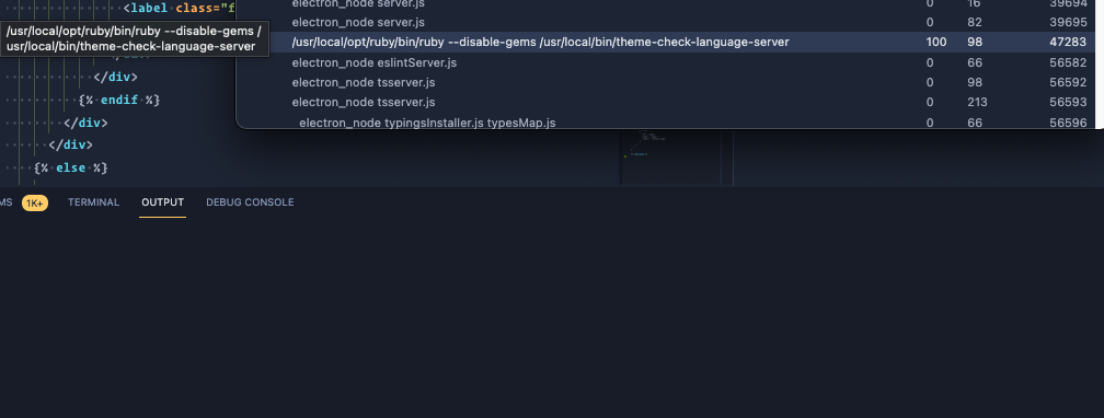 High ruby CPU usage · Issue #147 · Shopify/theme-check · GitHub