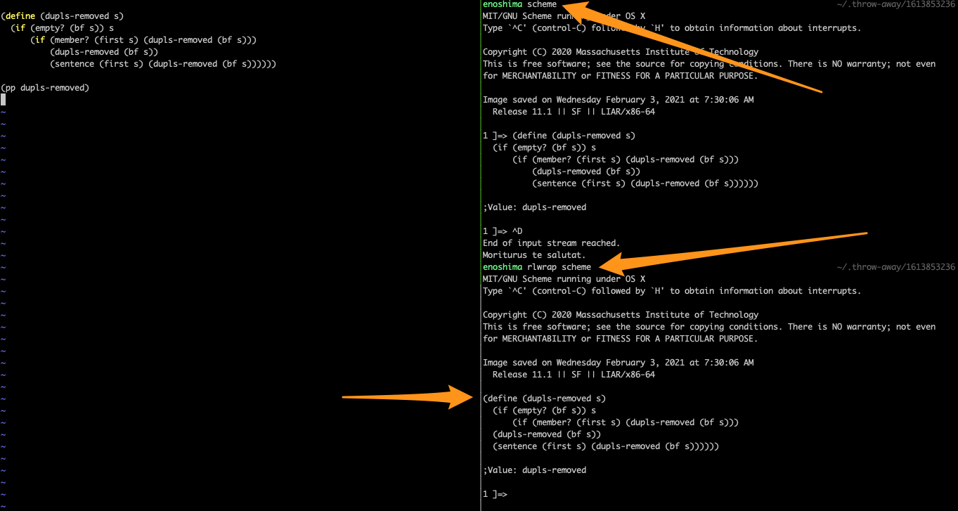 Problem accommodating rlwrap · Issue #285 · jpalardy/vim-slime · GitHub