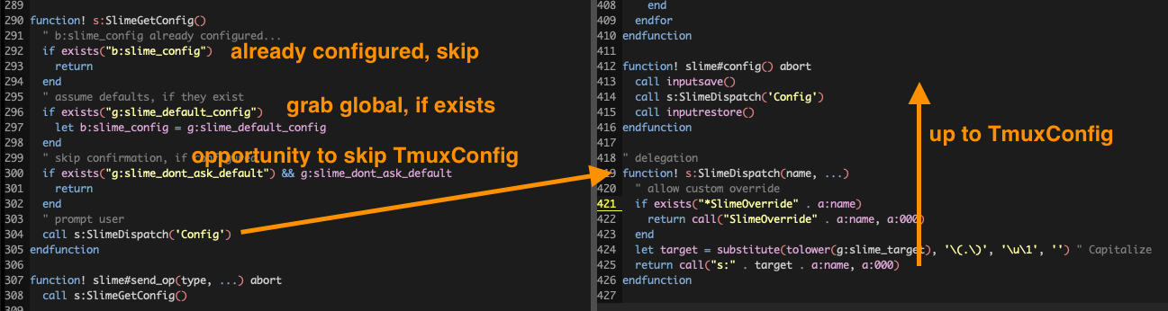 `g:slime_default_config` does not work with Tmux · Issue #305 · jpalardy/vim-slime · GitHub