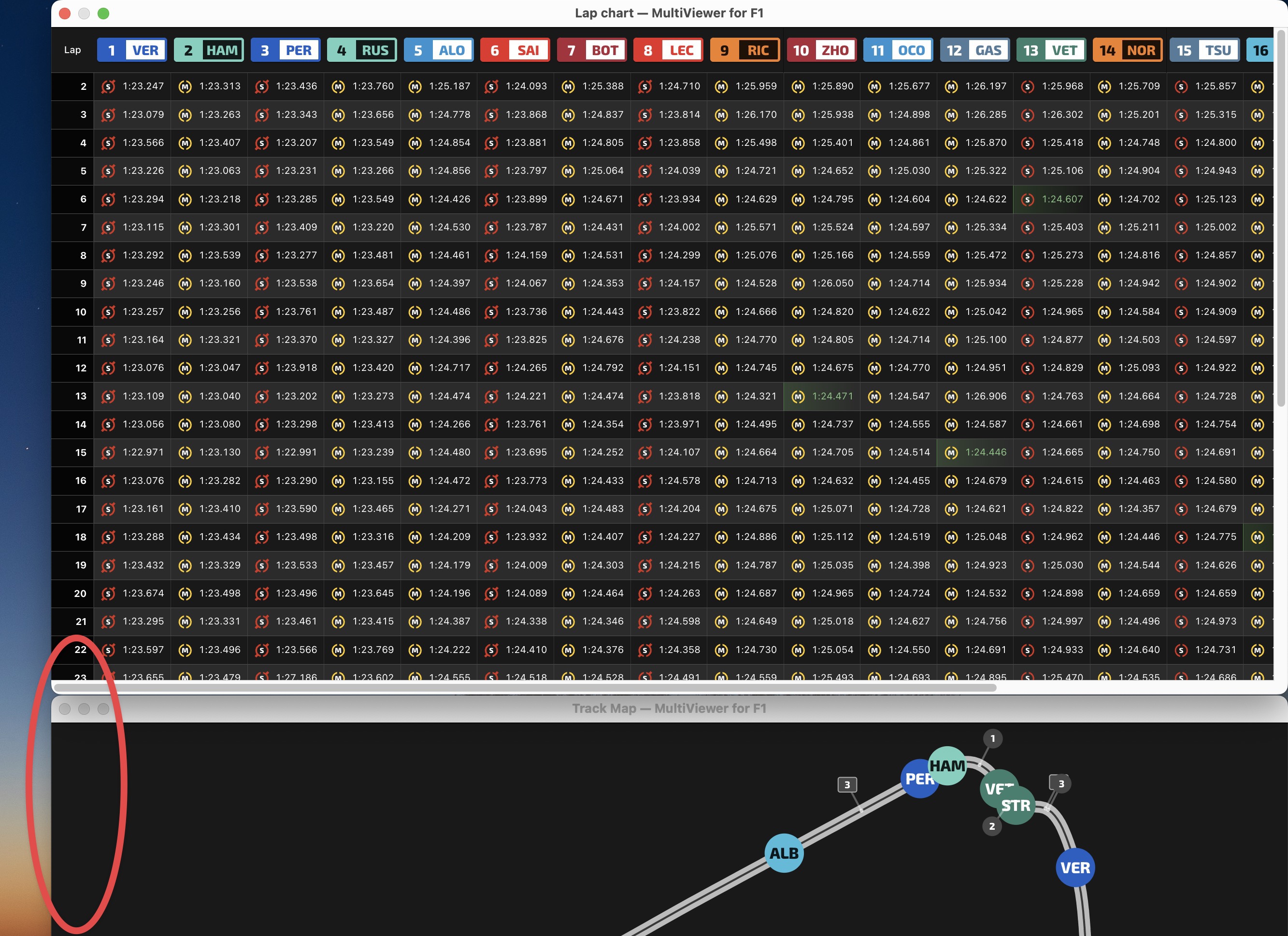 Auto scroll to bottom in 'Lap chart' window or sort descending · Issue #325 · f1multiviewer ...