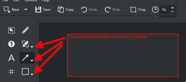 Make dropdown buttons show popup on click · Issue #89 · ksnip/kImageAnnotator · GitHub