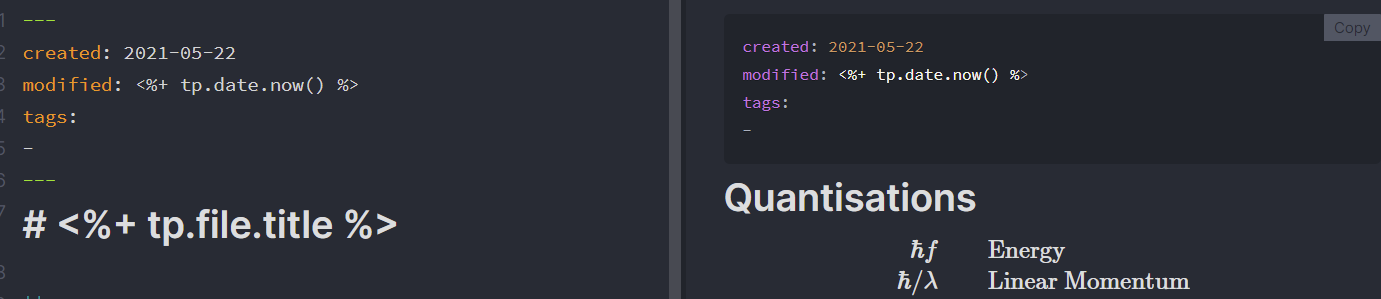 Dynamic commands can't be formatted · Issue #204 · SilentVoid13/Templater · GitHub