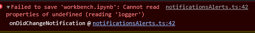 Failed to save: Cannot read properties of undefined (reading 'logger') · Issue #147929 ...
