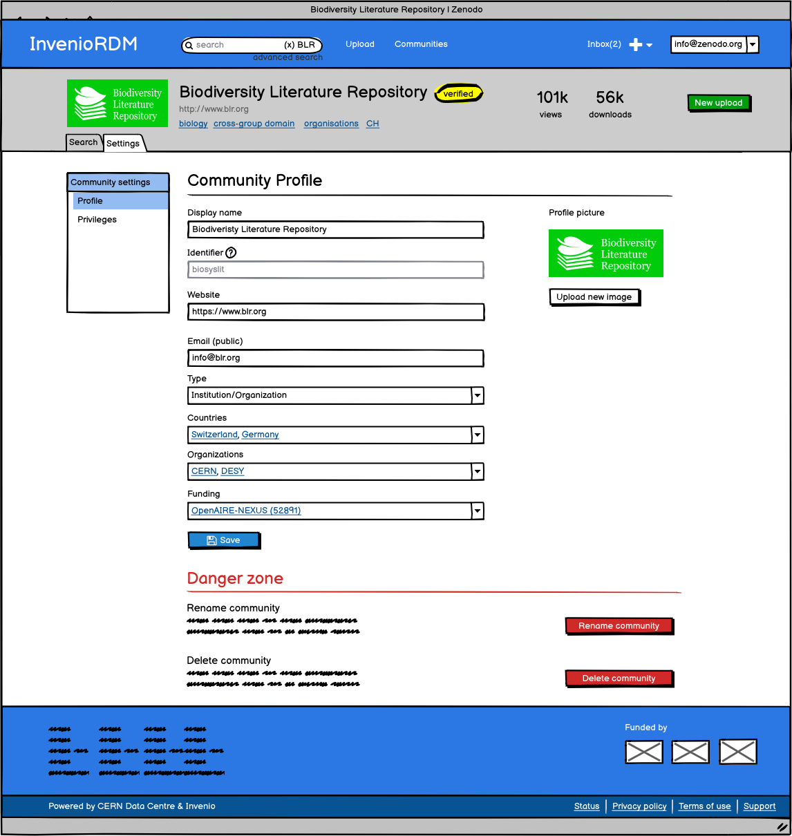 views: profile settings · Issue #227 · inveniosoftware/invenio-communities · GitHub