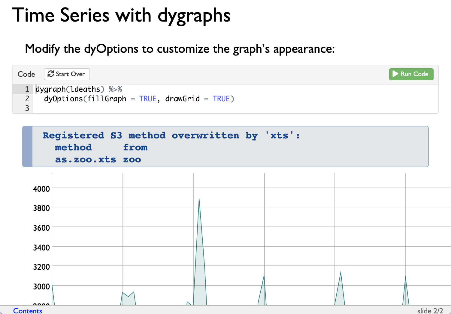 Slidy example Run code does not work · Issue #308 · rstudio/learnr · GitHub