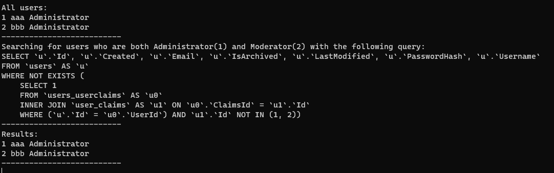 Wrong Sql Translating From Linq To Sql Looking For All Users That Have 3671