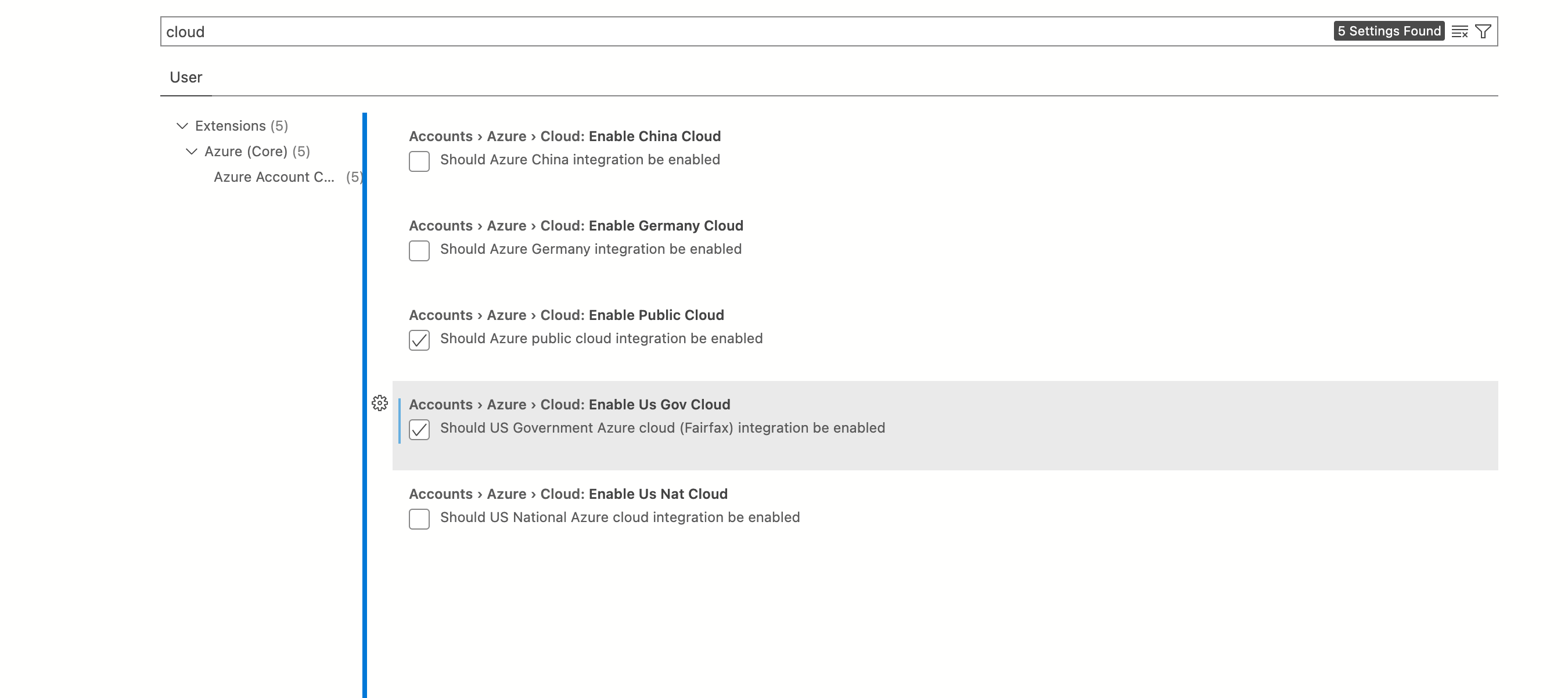 Azure Data Studio cannot pull subscription information for MAG (Microsoft Azure Government ...