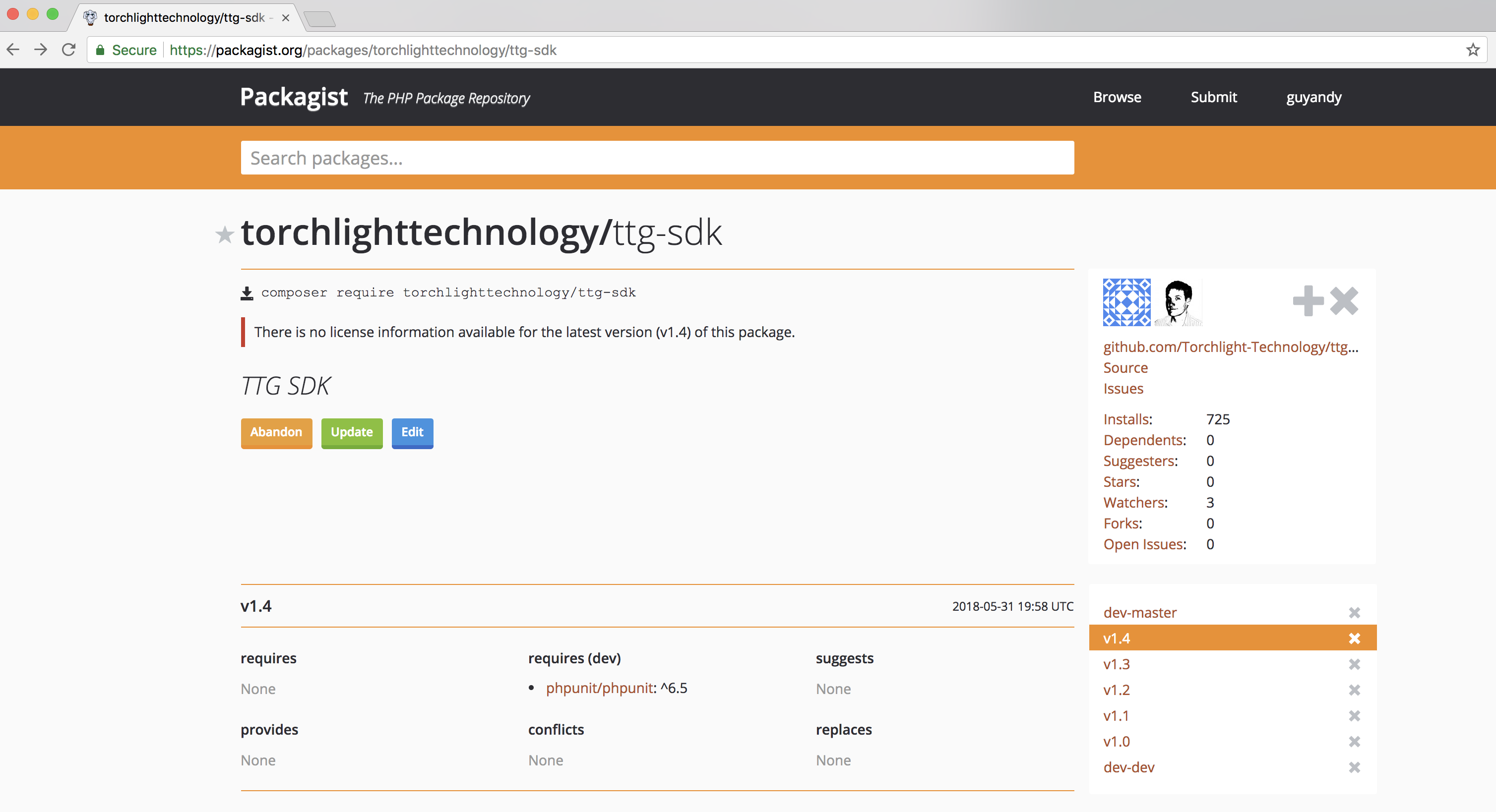 Delete button missing on my package · Issue #920 · composer/packagist · GitHub