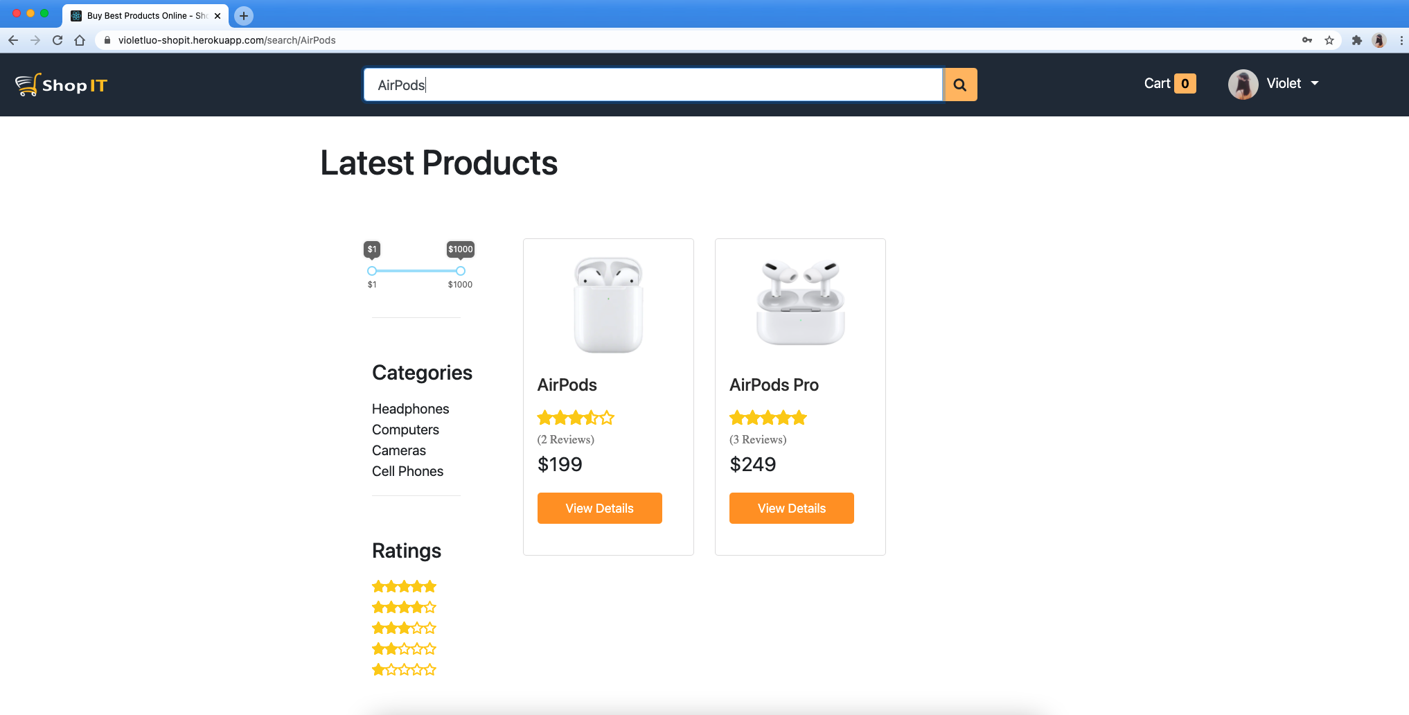 GitHub - violet-luo/ShopIT: E-commerce website with MERN stack