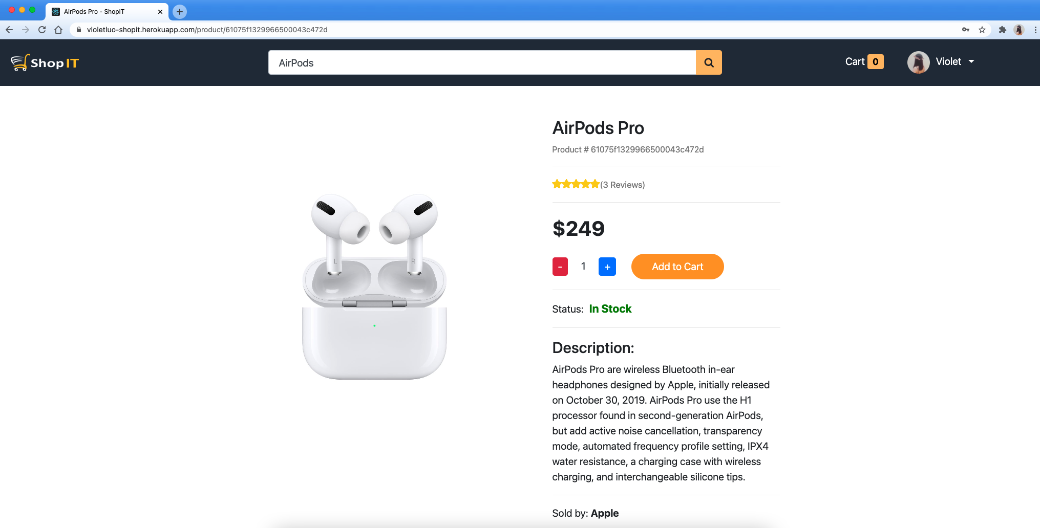 GitHub - violet-luo/ShopIT: E-commerce website with MERN stack