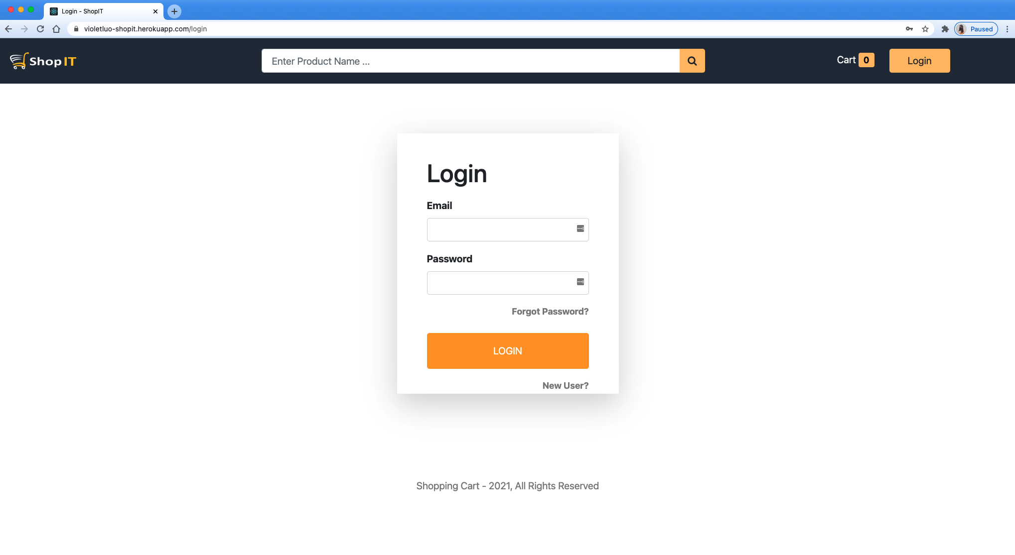 GitHub - violet-luo/ShopIT: E-commerce website with MERN stack