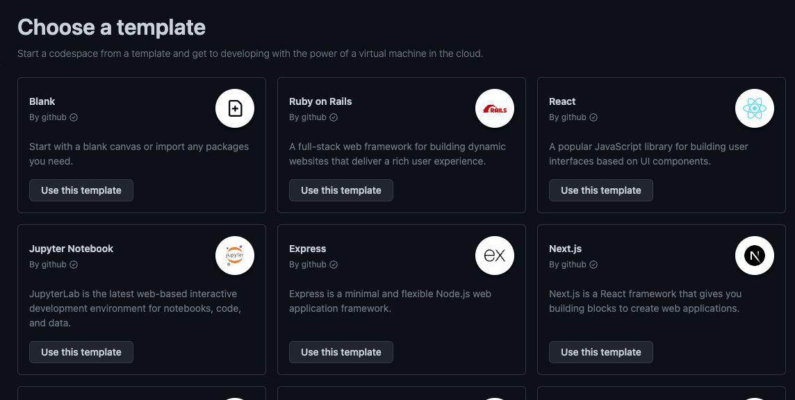 Custom landing page to select Codespace template from multiple · community · Discussion #44949 ...