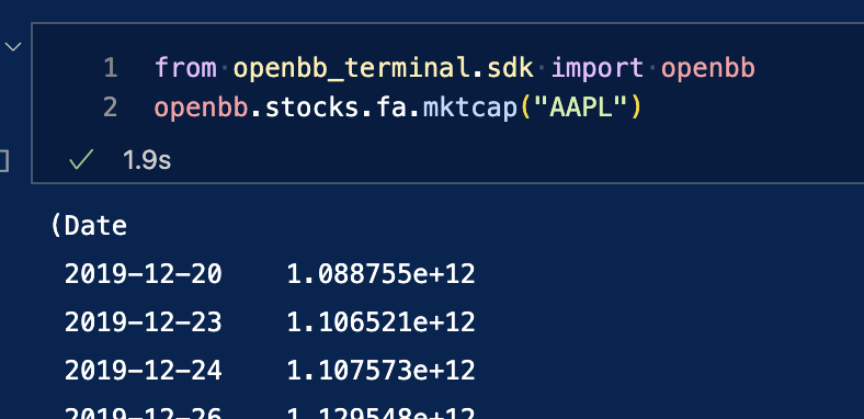 [Bug] openbb.stocks.fa.mktcap · Issue #3827 · OpenBB-finance/OpenBB · GitHub