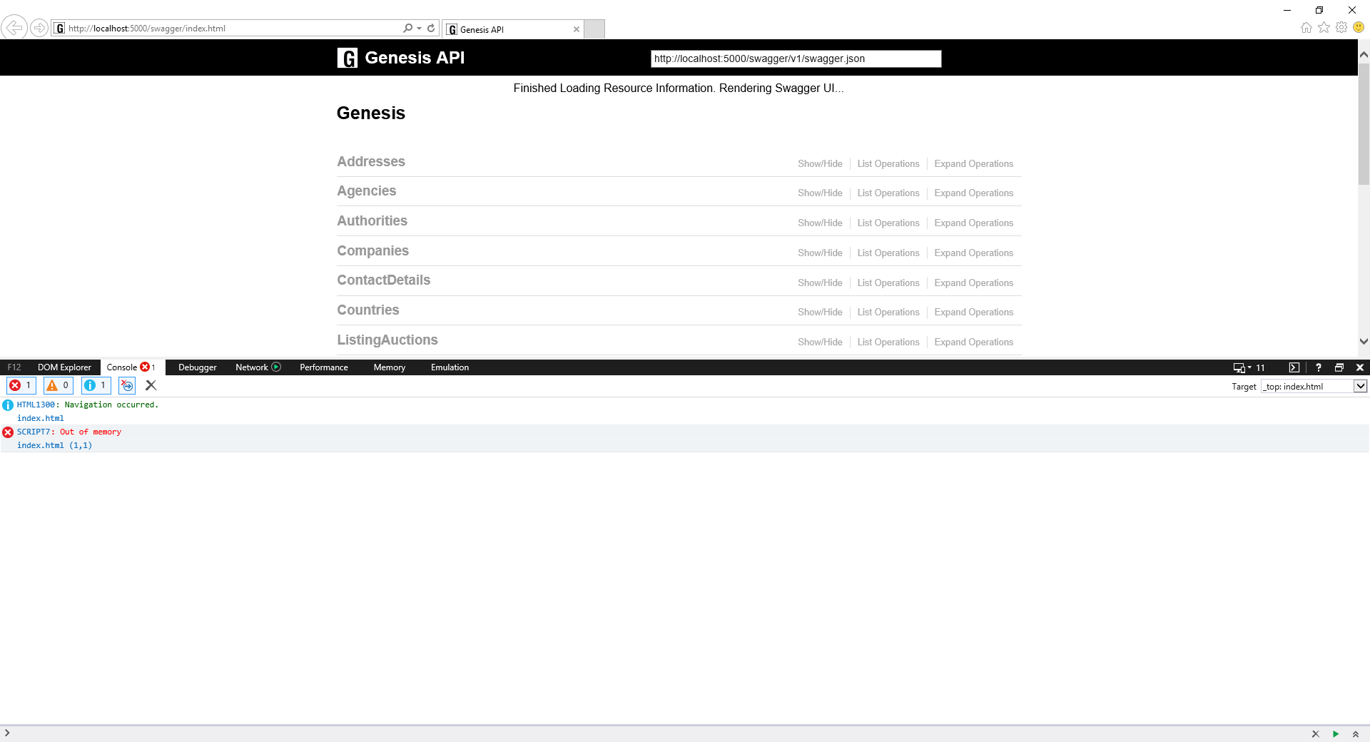 Out of memory issue when Swagger UI is generating · Issue #442 · domaindrivendev/Swashbuckle ...