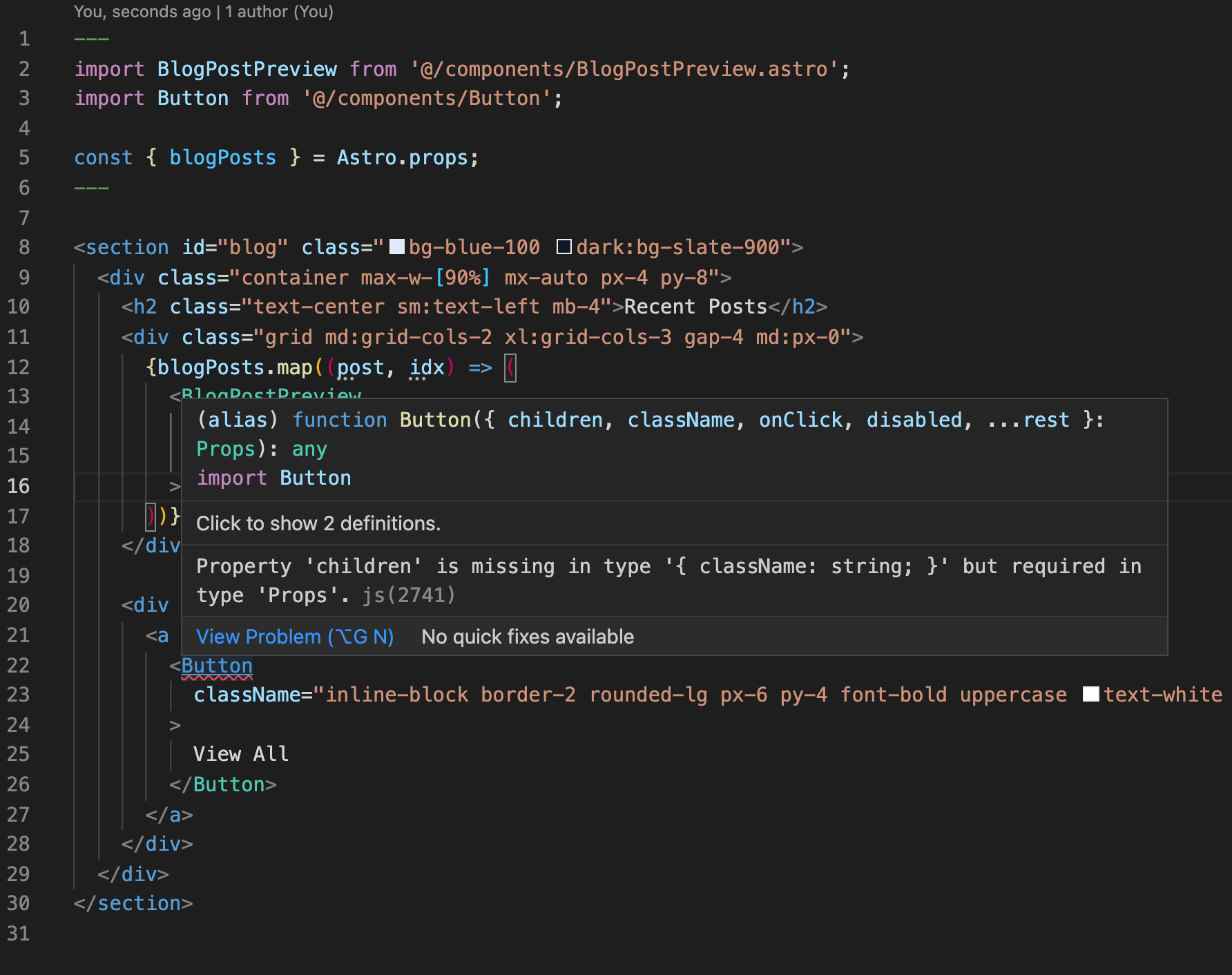🐛 BUG: Property 'children' is missing in type '{ className: string ...