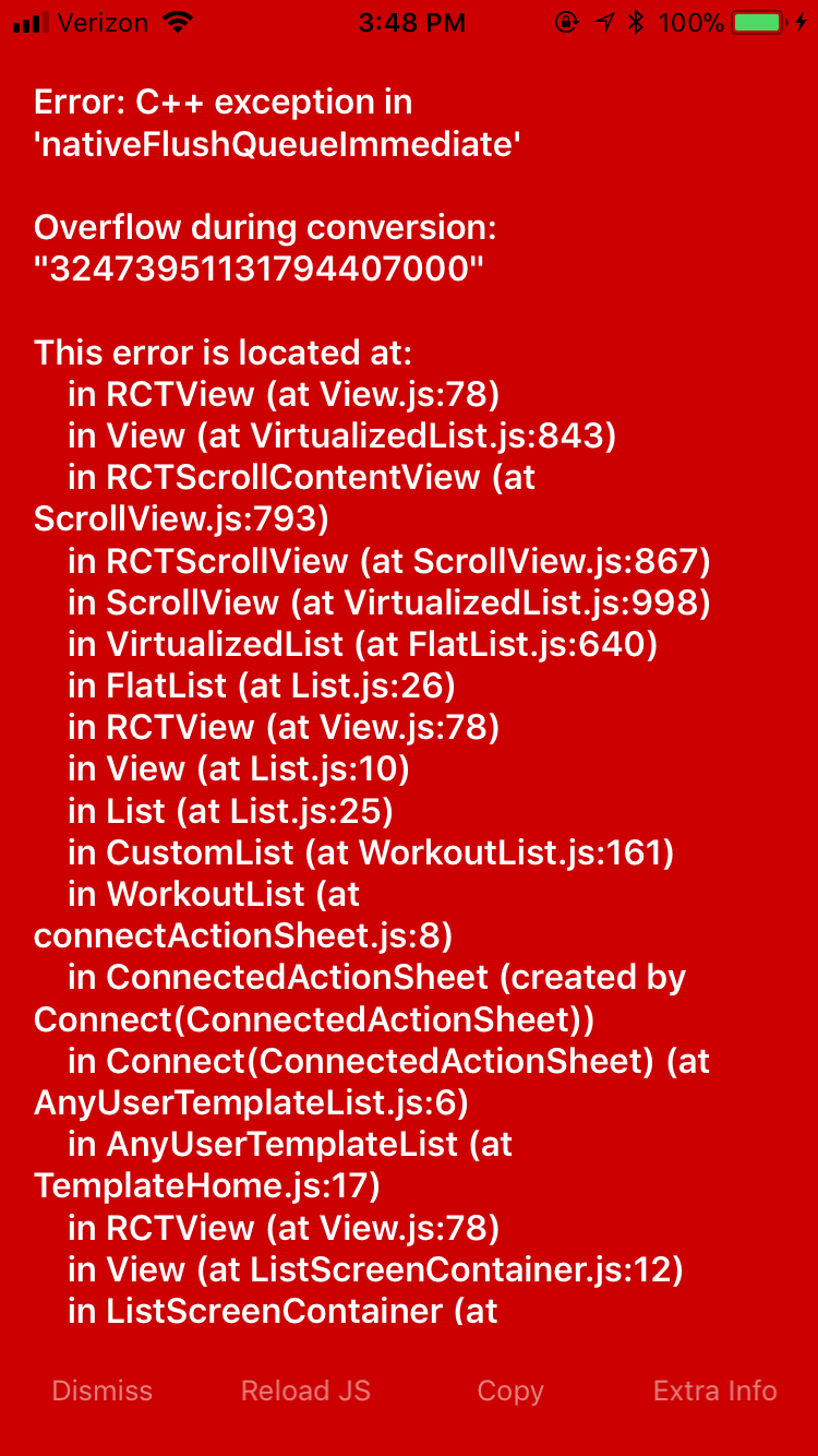 VirtualizedList Overflow during conversion · Issue #18178 · facebook/react-native · GitHub