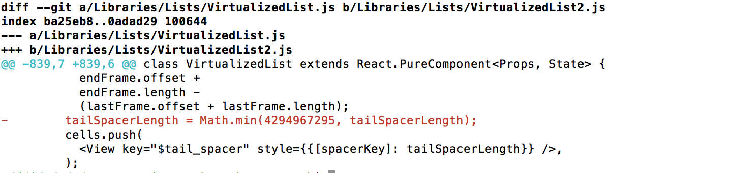 Virtualizedlist Overflow During Conversion · Issue 18178 · Facebookreact Native · Github