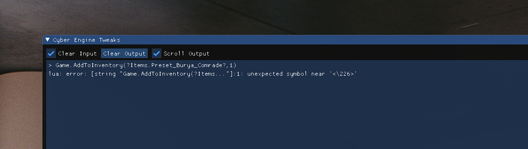 请问这是甚么问题 · Issue #269 · maximegmd/CyberEngineTweaks · GitHub