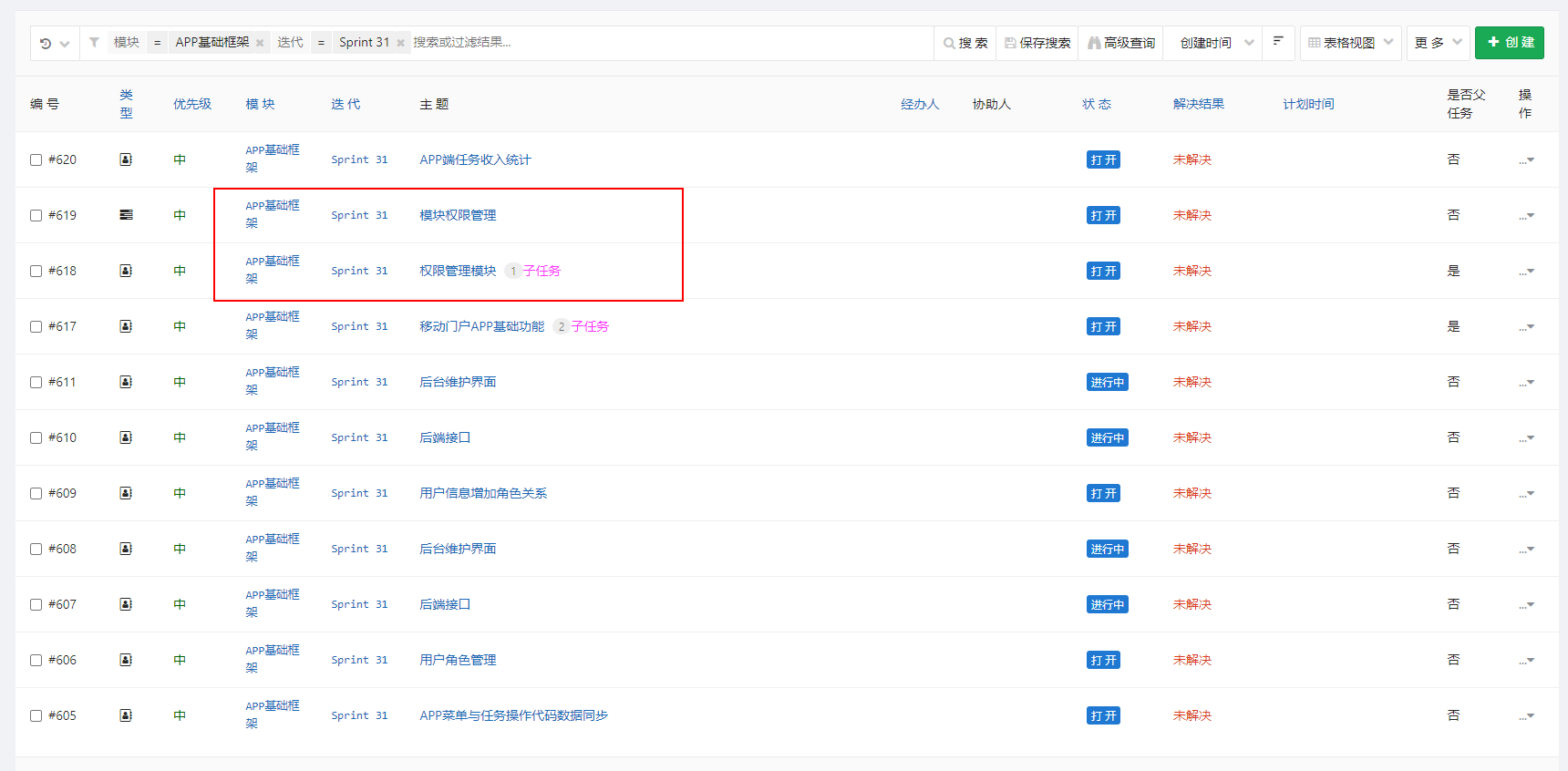 子任务视图下部分任务不显示 · Issue #454 · gopeak/masterlab · GitHub