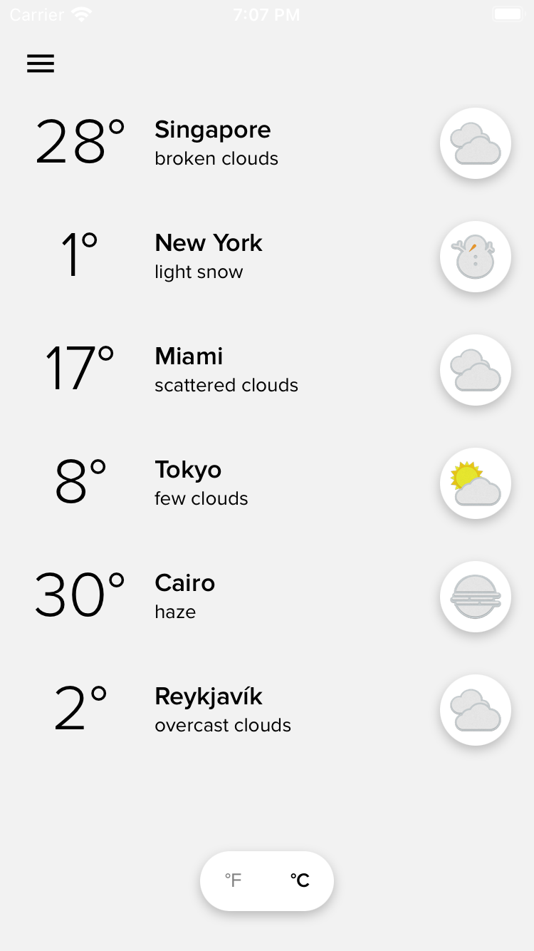 GitHub - mkaarthick/rn-weather-app: Weather App using React Native