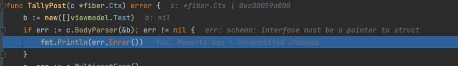 schema: interface must be a pointer to struct🤗 · Issue #1662 · gofiber/fiber · GitHub