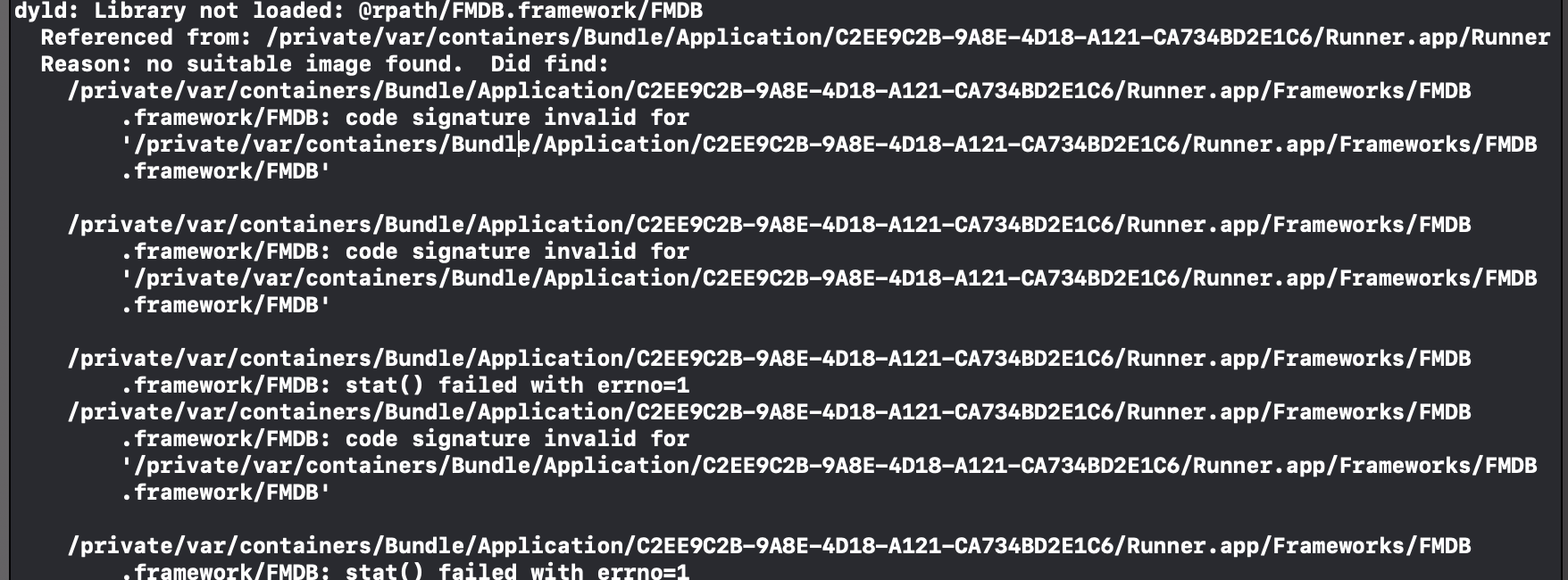 iphone真机运行出现错误 · Issue #372 · tekartik/sqflite · GitHub