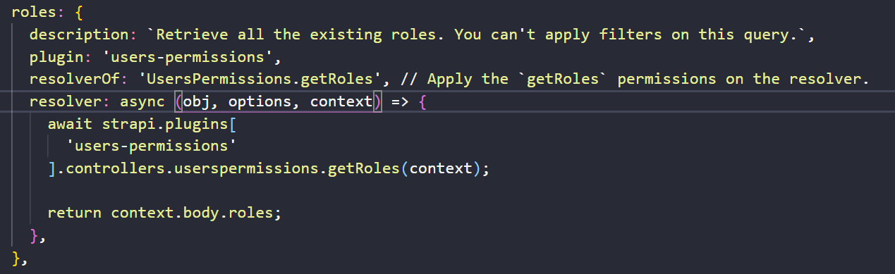 Context access issue in Roles resolver GraphQL · Issue #4116 · strapi/strapi · GitHub