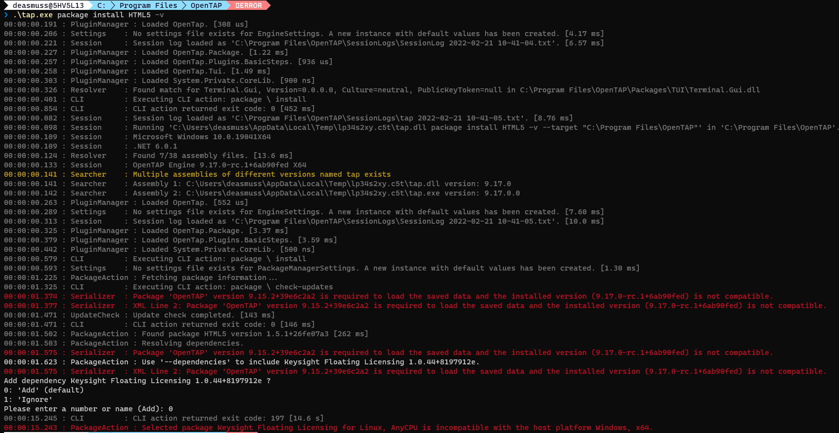 Uninstall HTML5 does not work properly. Exception in log · Issue #343 · opentap/opentap · GitHub