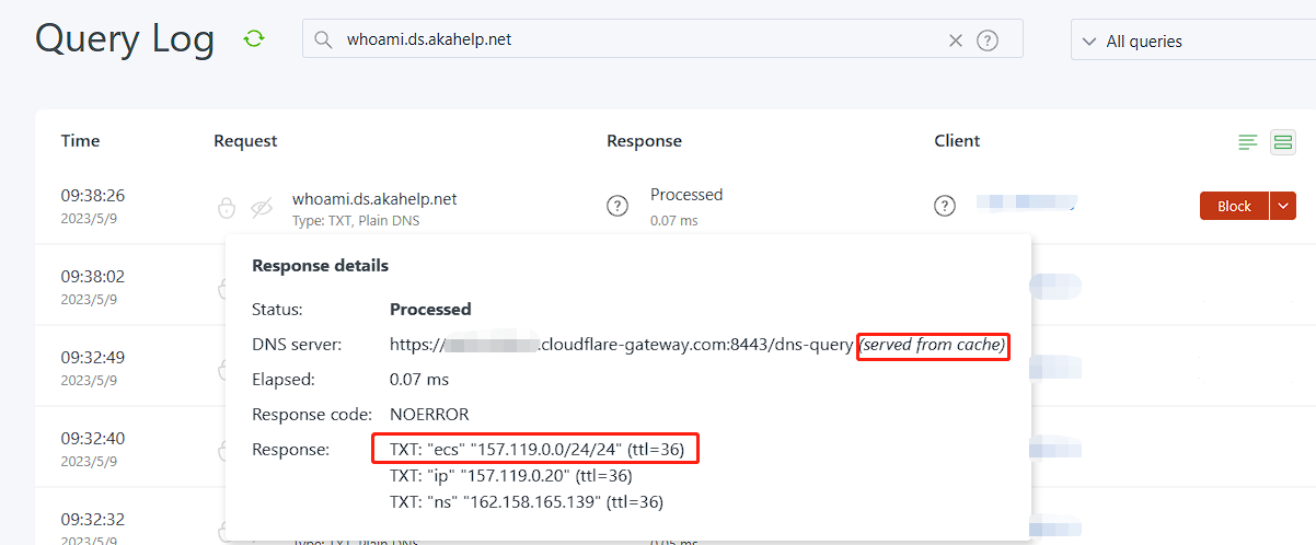 Split cache based on ECS · Issue #5757 · AdguardTeam/AdGuardHome · GitHub