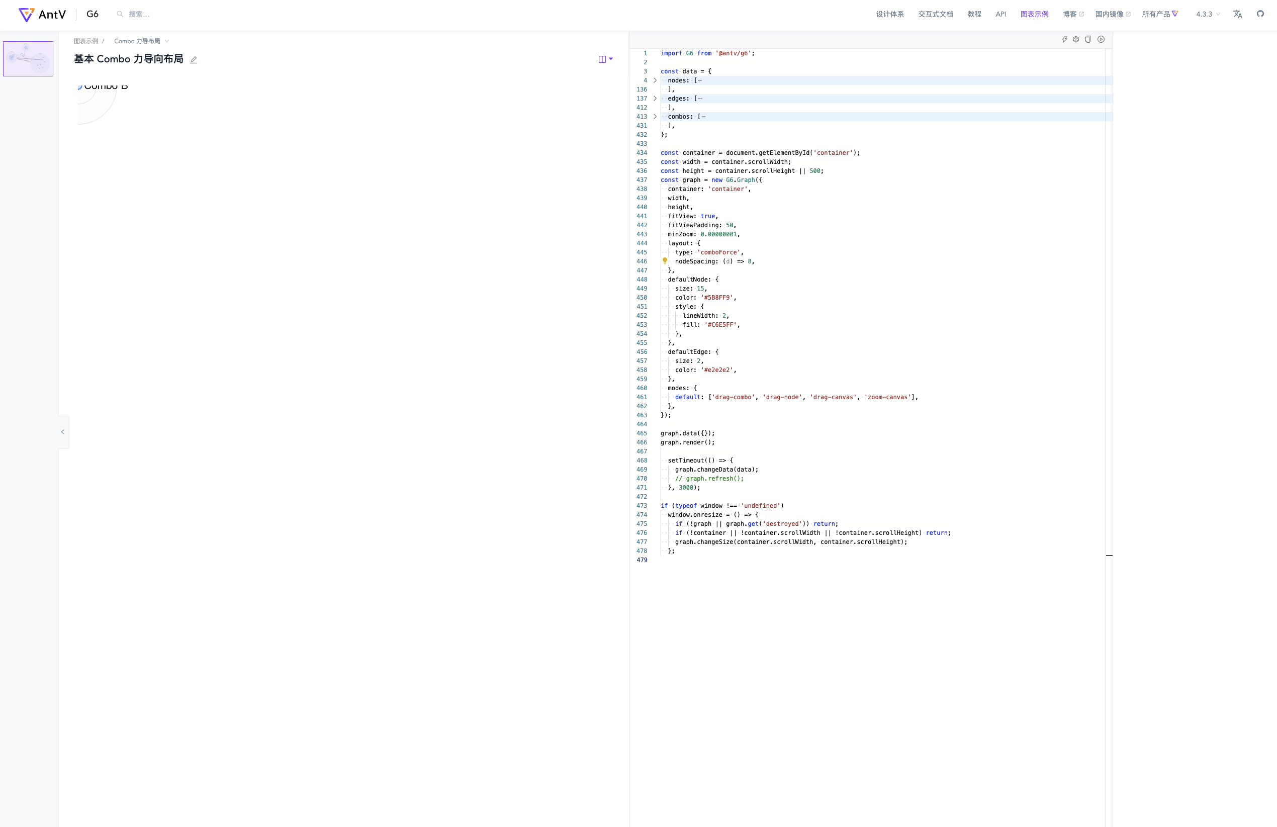 changeData on comboForce layout breaks the graph · Issue #2962 · antvis/G6 · GitHub