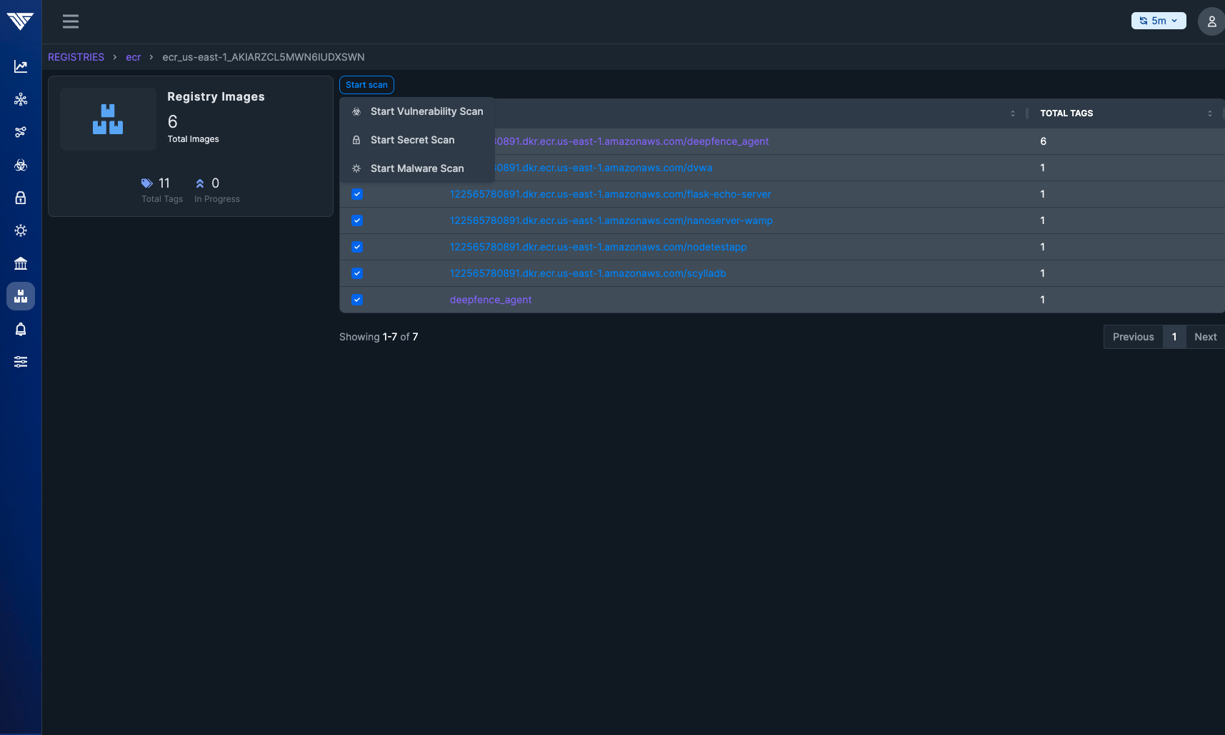 [v2](BUG): Bulk scanning registry at image level not working · Issue #1113 · deepfence ...