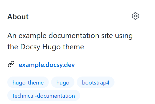 GitHub project info: add URl https://example.docsy.dev · Issue #115 · google/docsy-example · GitHub