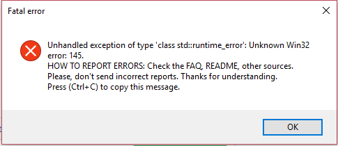 rpcs3 error causes deletion of files that are not used (or even in it's ...